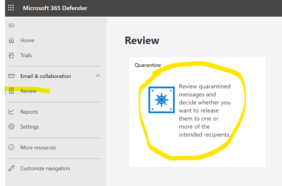 Find and Release Quarantined Messages in o365 – UCLA Extension