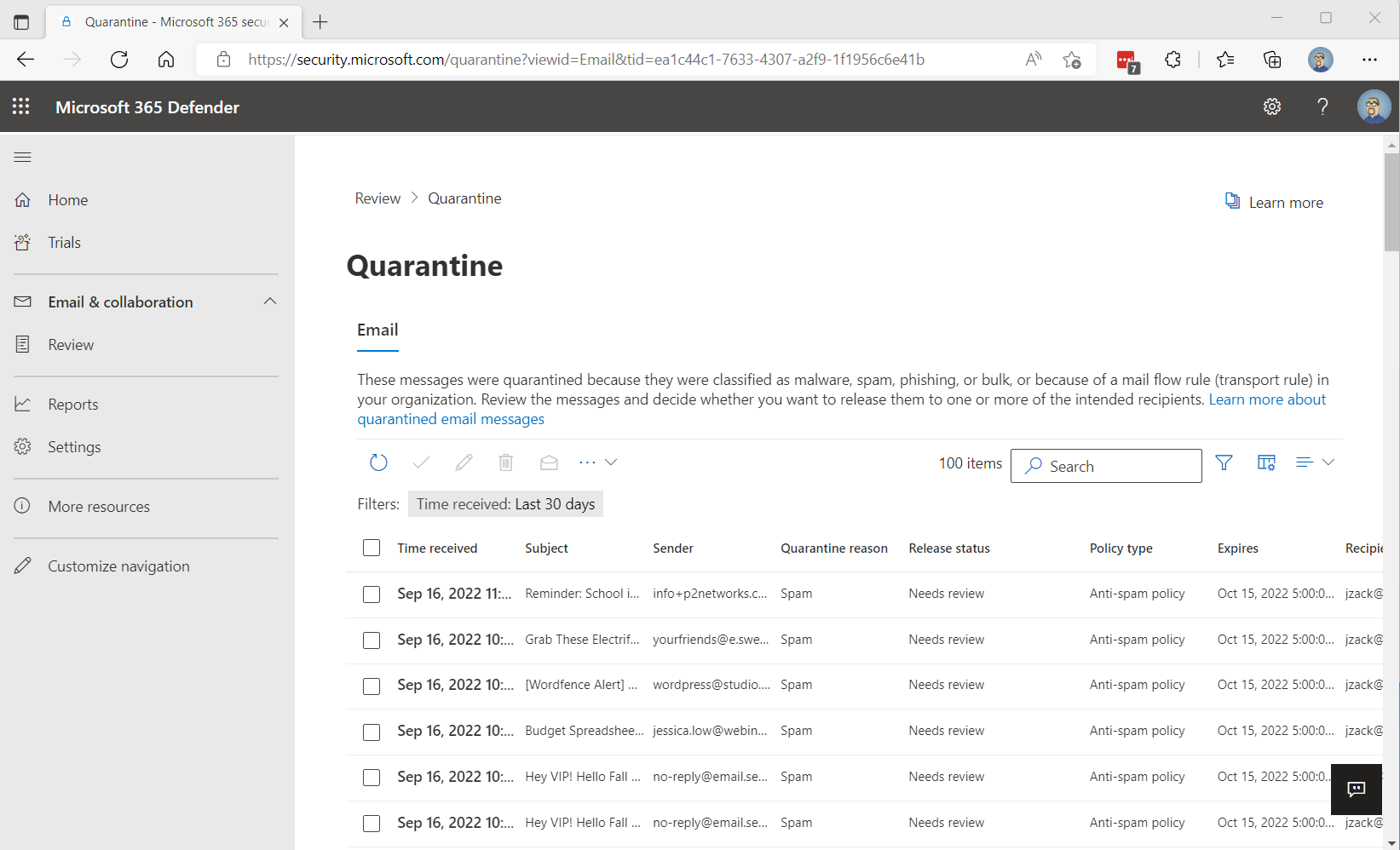 Find and Release Quarantined Messages in o365 – UCLA Extension