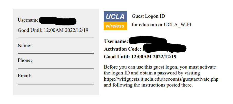 How to activate UCLA Guest Logon ID – UCLA Extension